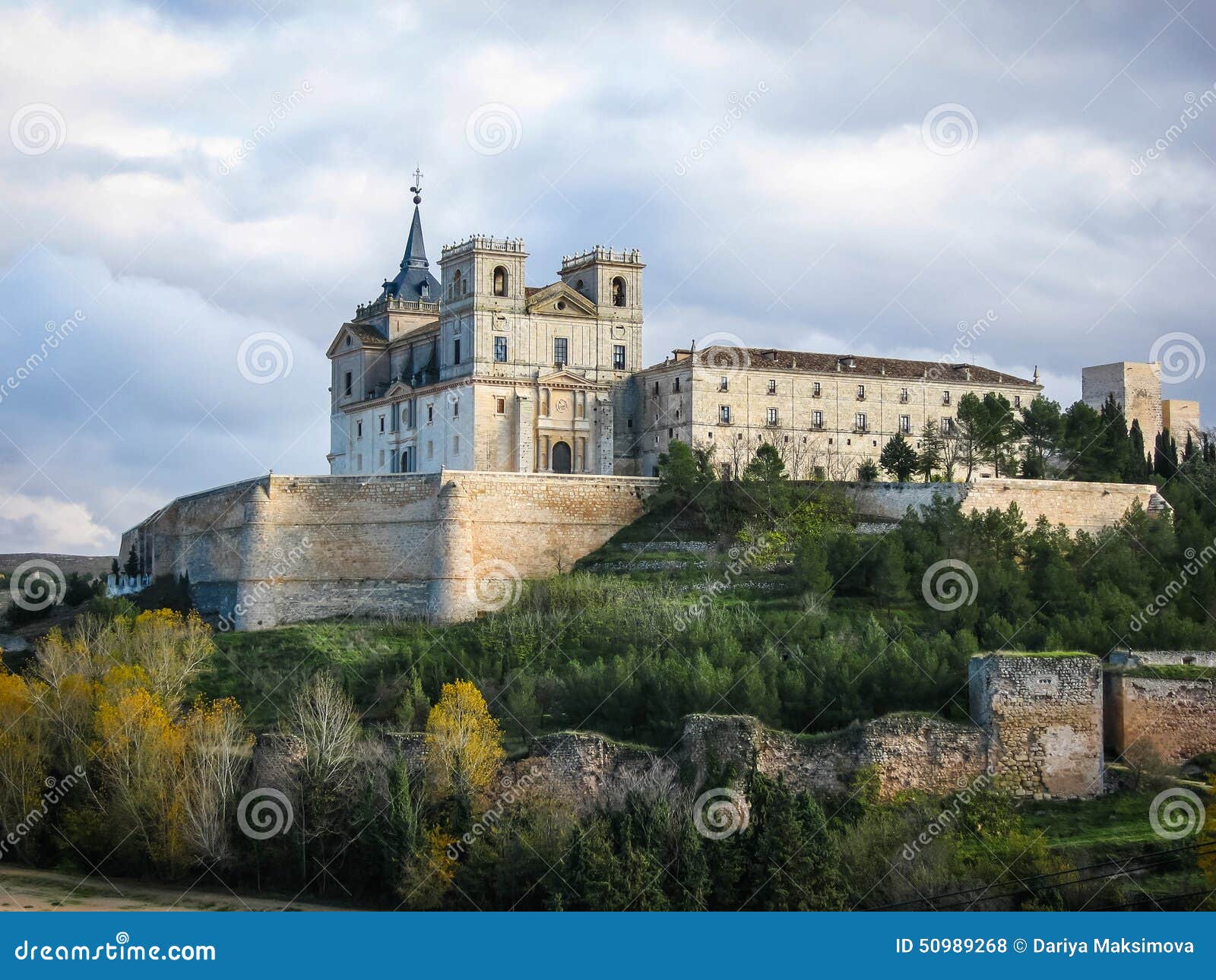 Monastery at Ucles, Castilla La Mancha, Spain Stock Photo - Image of ...