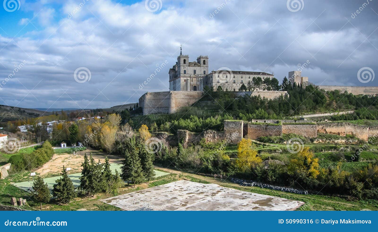 Monastery at Ucles, Castilla La Mancha, Spain Stock Photo - Image of ...