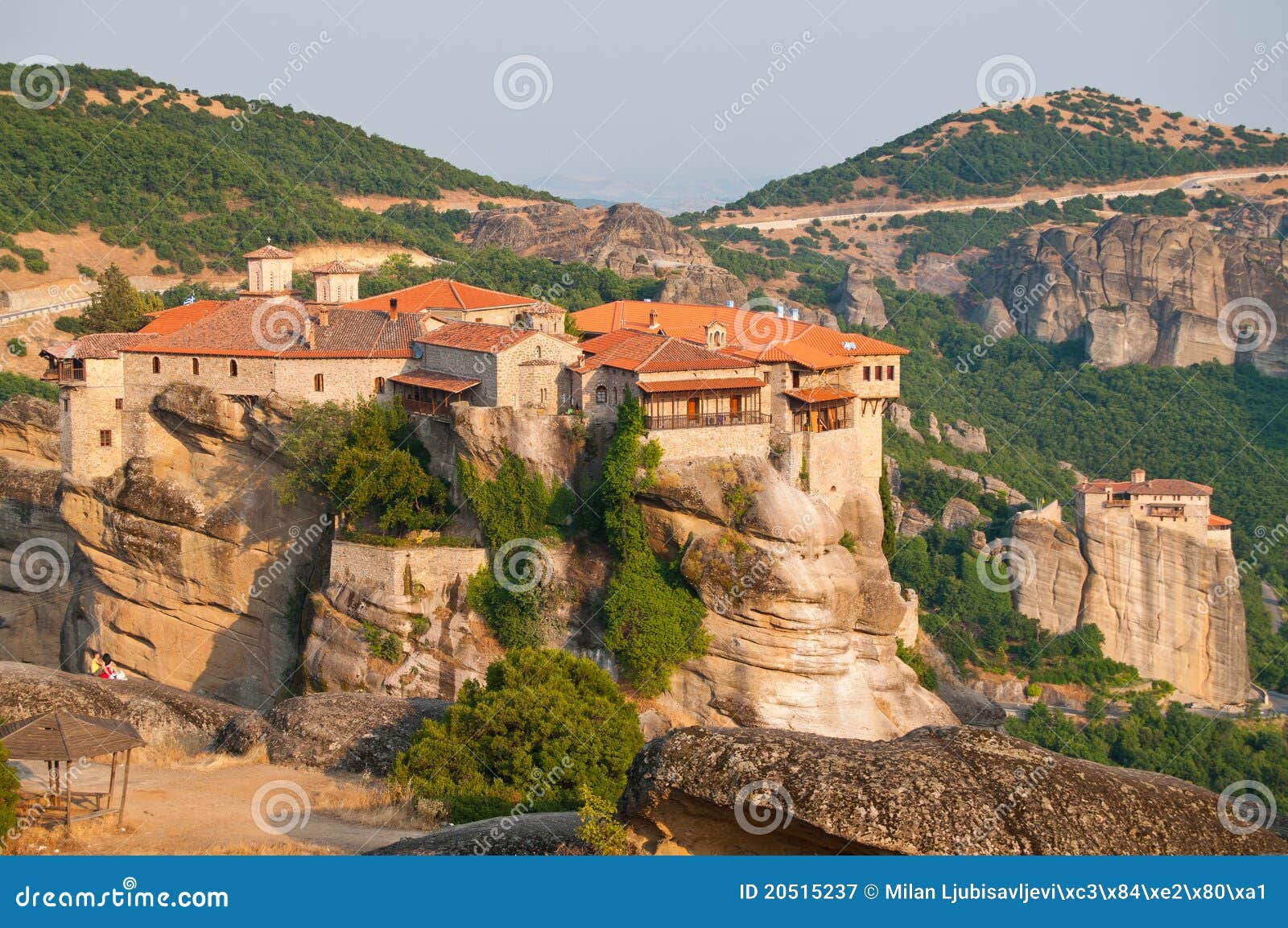 Monastery of Varlaam at Meteora Stock Image - Image of monk, blue: 20515237
