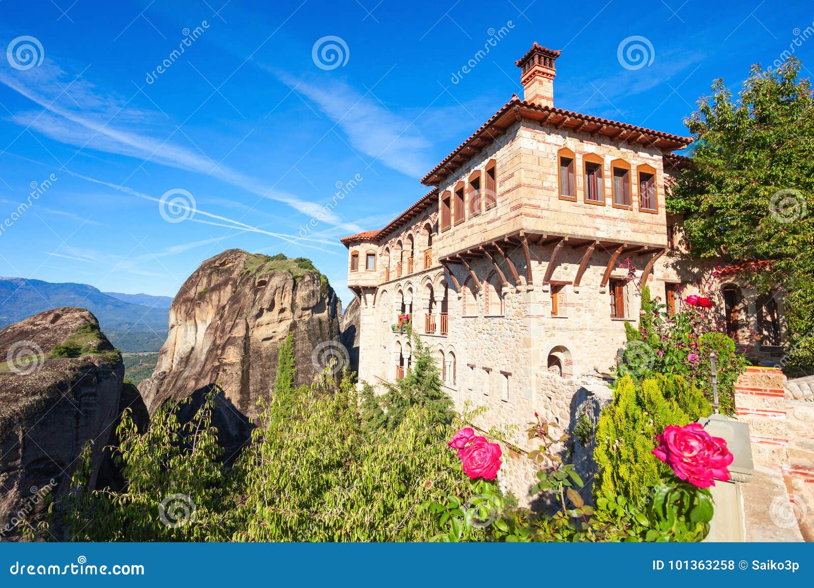 Meteora Monasteries Complex, Greece Stock Photo - Image of landscape ...