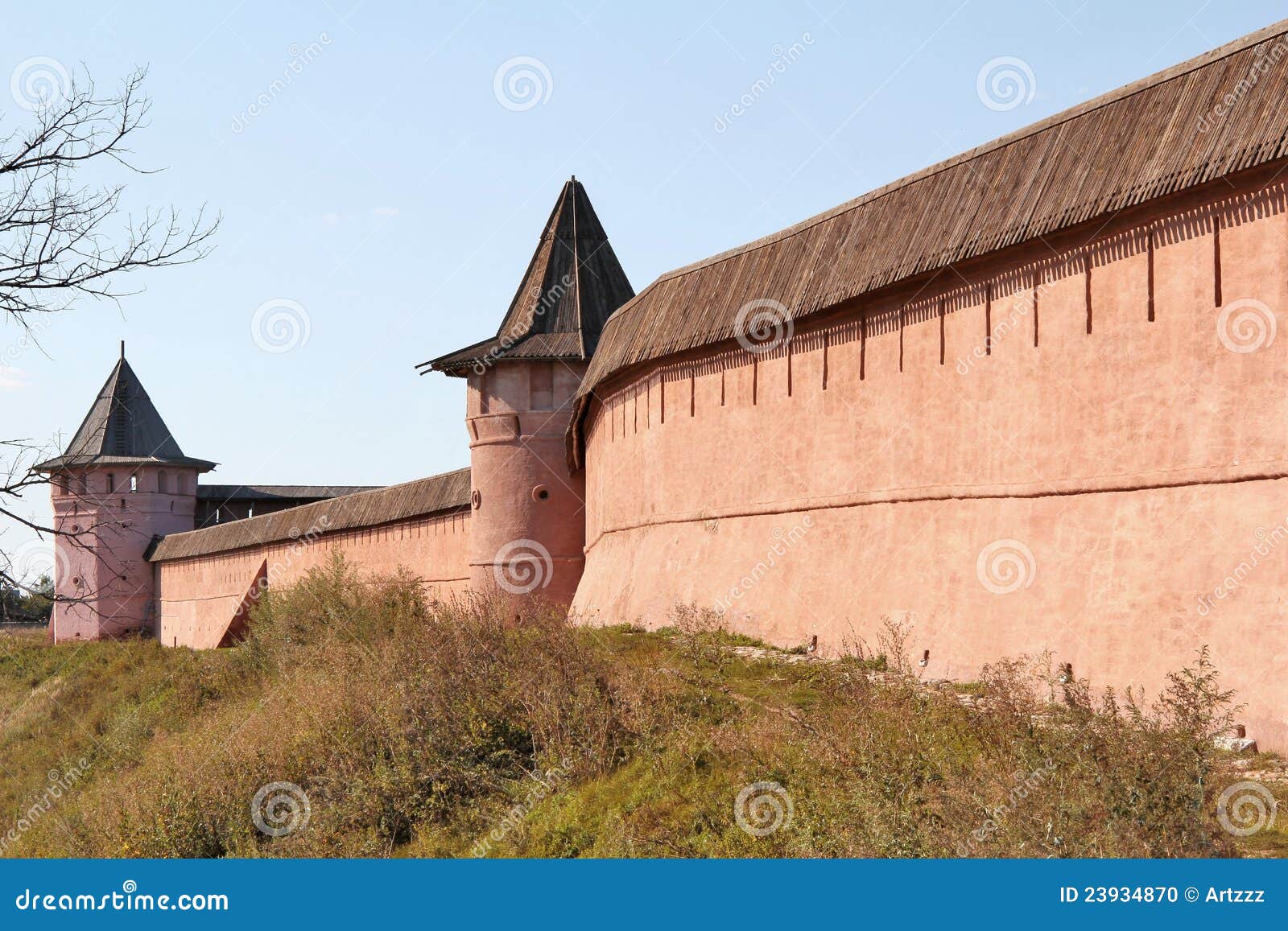 Monastery wall stock photo. Image of dull, gold, hill - 23934870