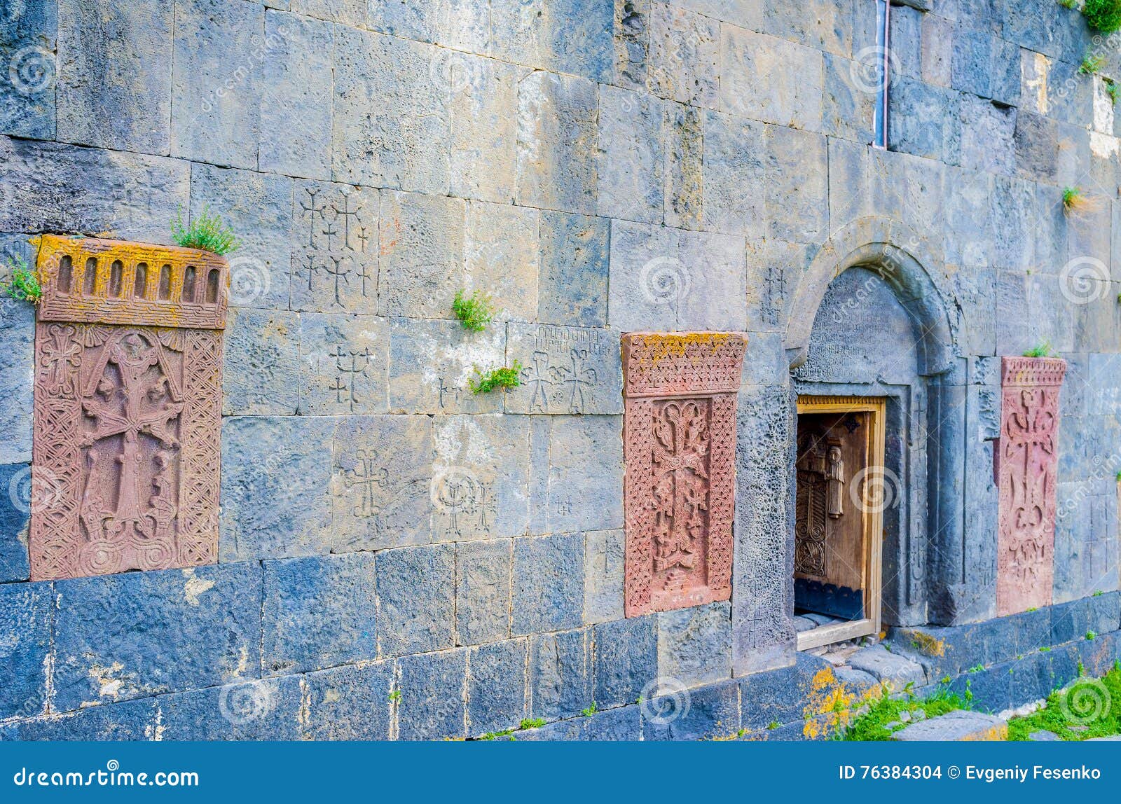The Monastery wall stock photo. Image of boulder, caucasus - 76384304