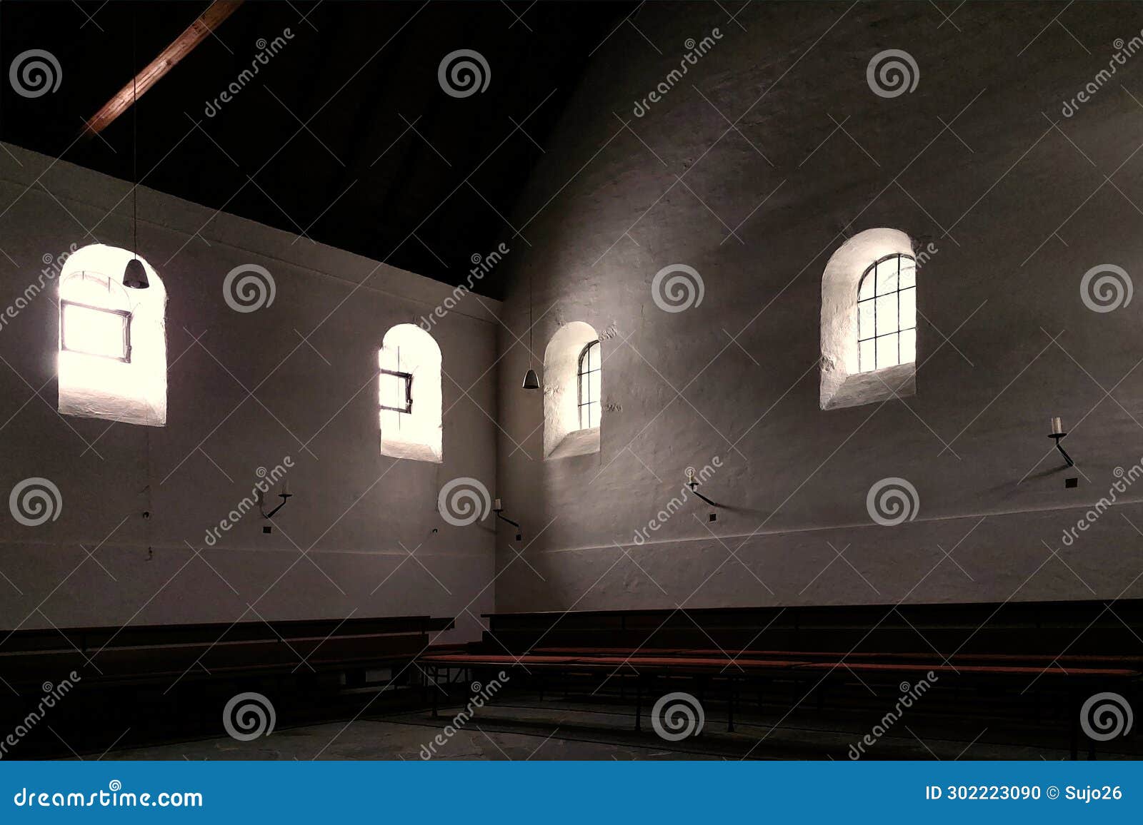 Monastic Church in Twilight Editorial Image - Image of twilight, light ...