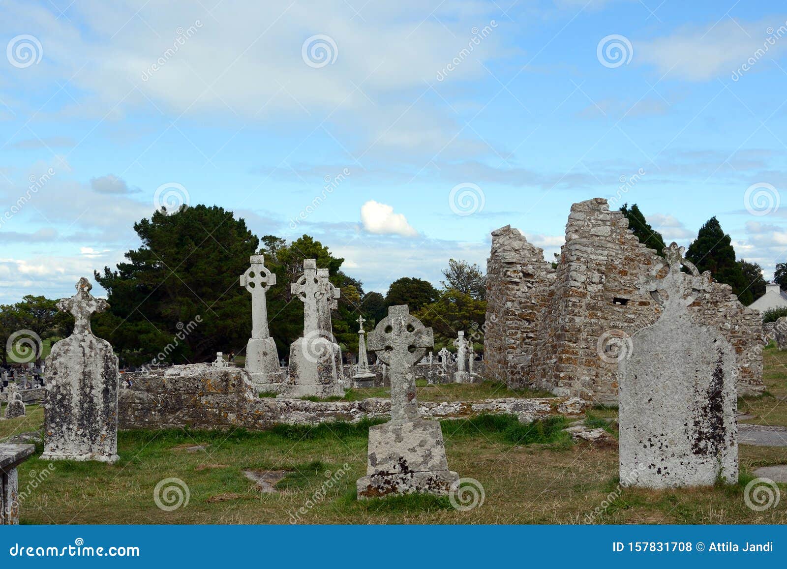 Monastic Ruins, Clonmacnoise, Ireland Stock Photo - Image of celt ...