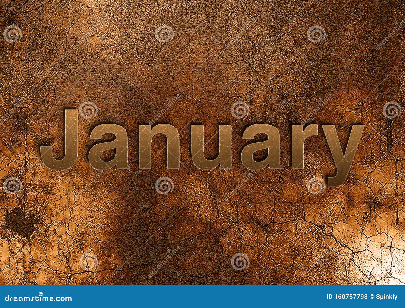 Monat Januar Auf Kies Geschriebener Texttyp Stock Abbildung ...