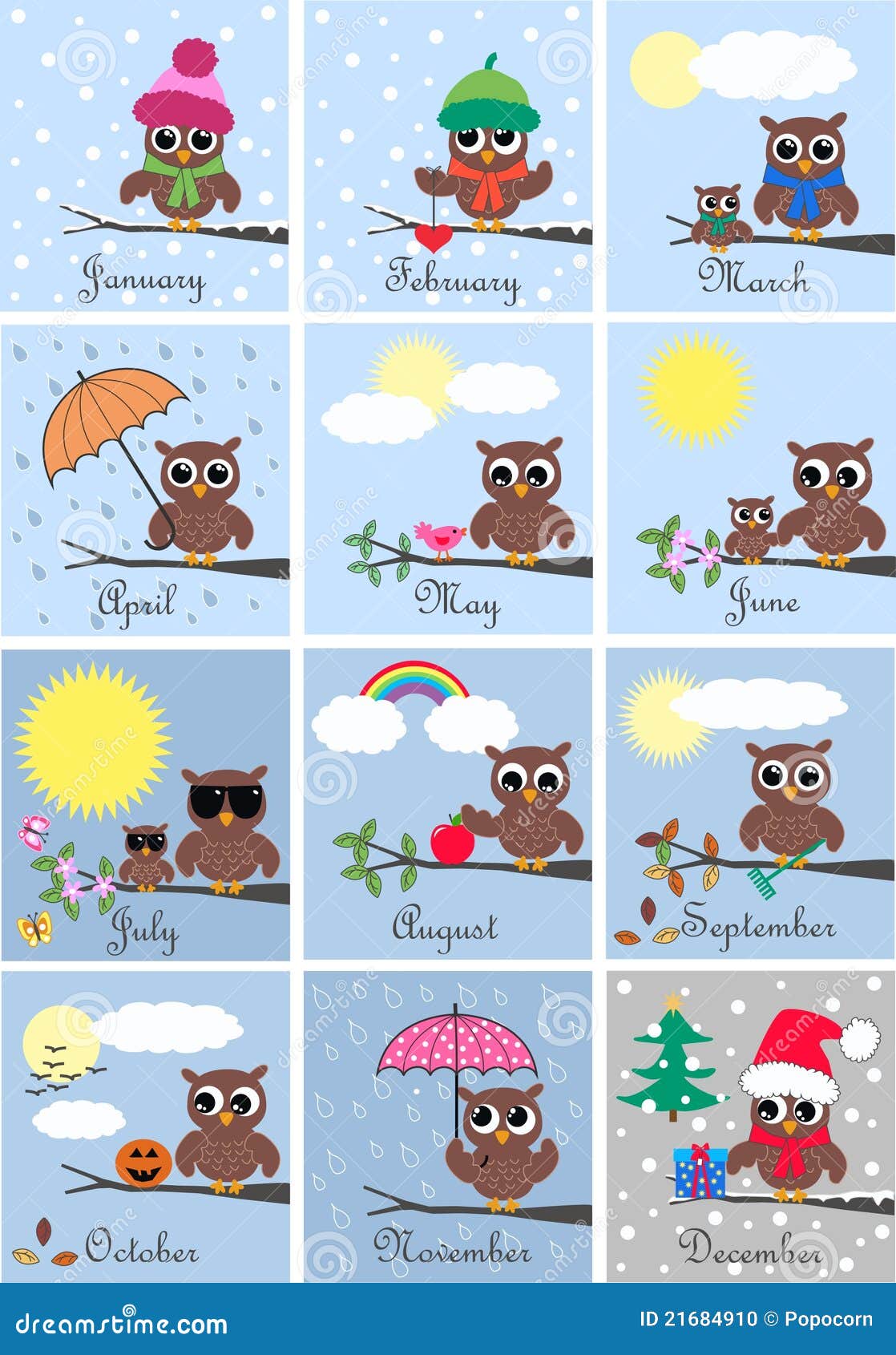 Monate stock abbildung. Illustration von basisrecheneinheiten - 21684910