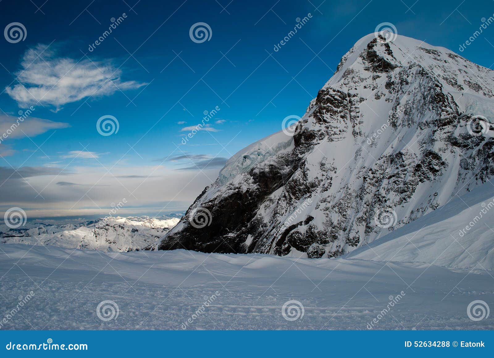 The Monch Mountain stock photo. Image of beauty, glaciers - 52634288