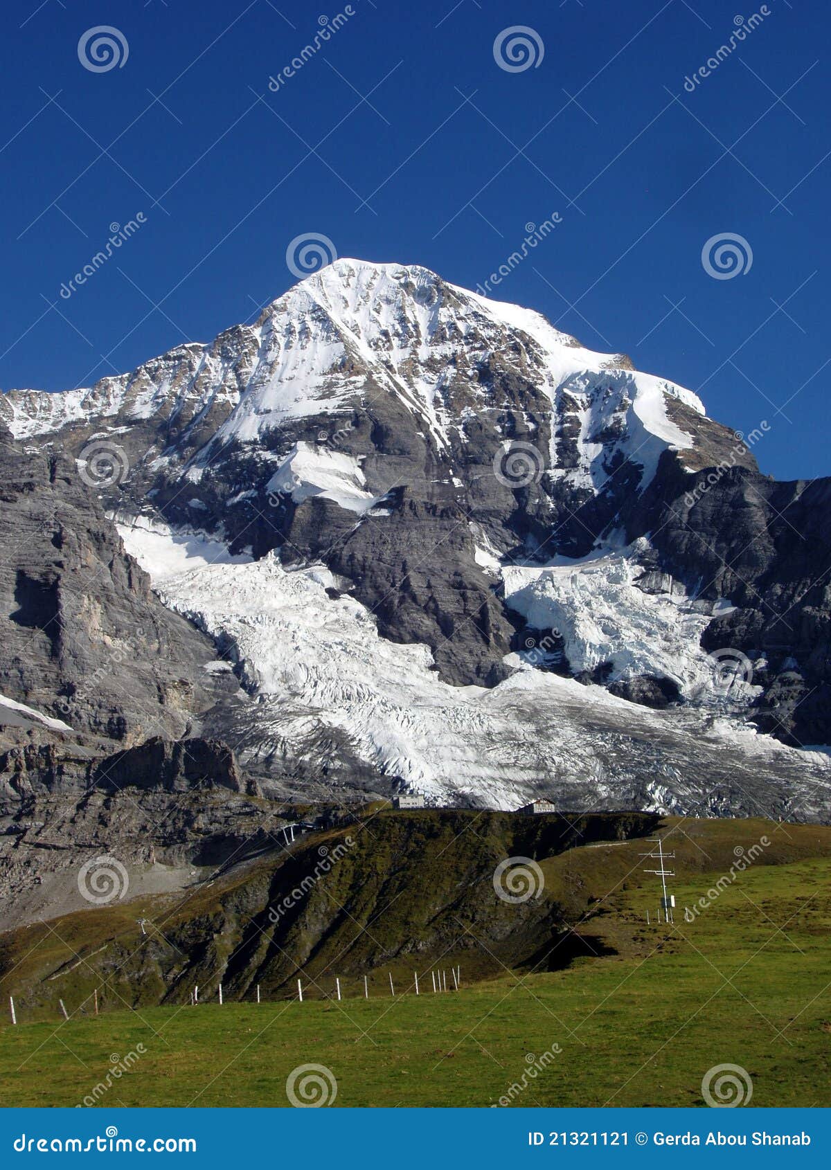 The Monch Mountain in Switzerland Stock Image - Image of switzerland ...