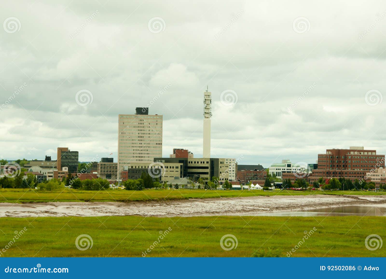 Moncton - New Brunswick - Canada Stock Photo - Image of town, landscape ...