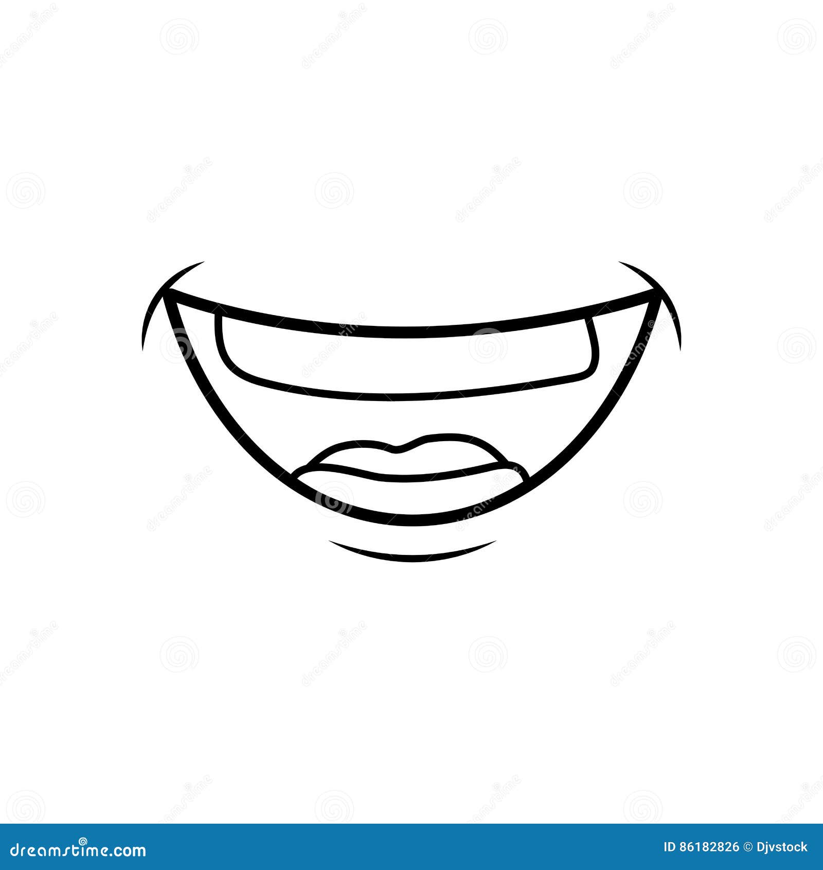 Mond Het Lachen Beeldverhaal Stock Illustratie - Illustration of ...