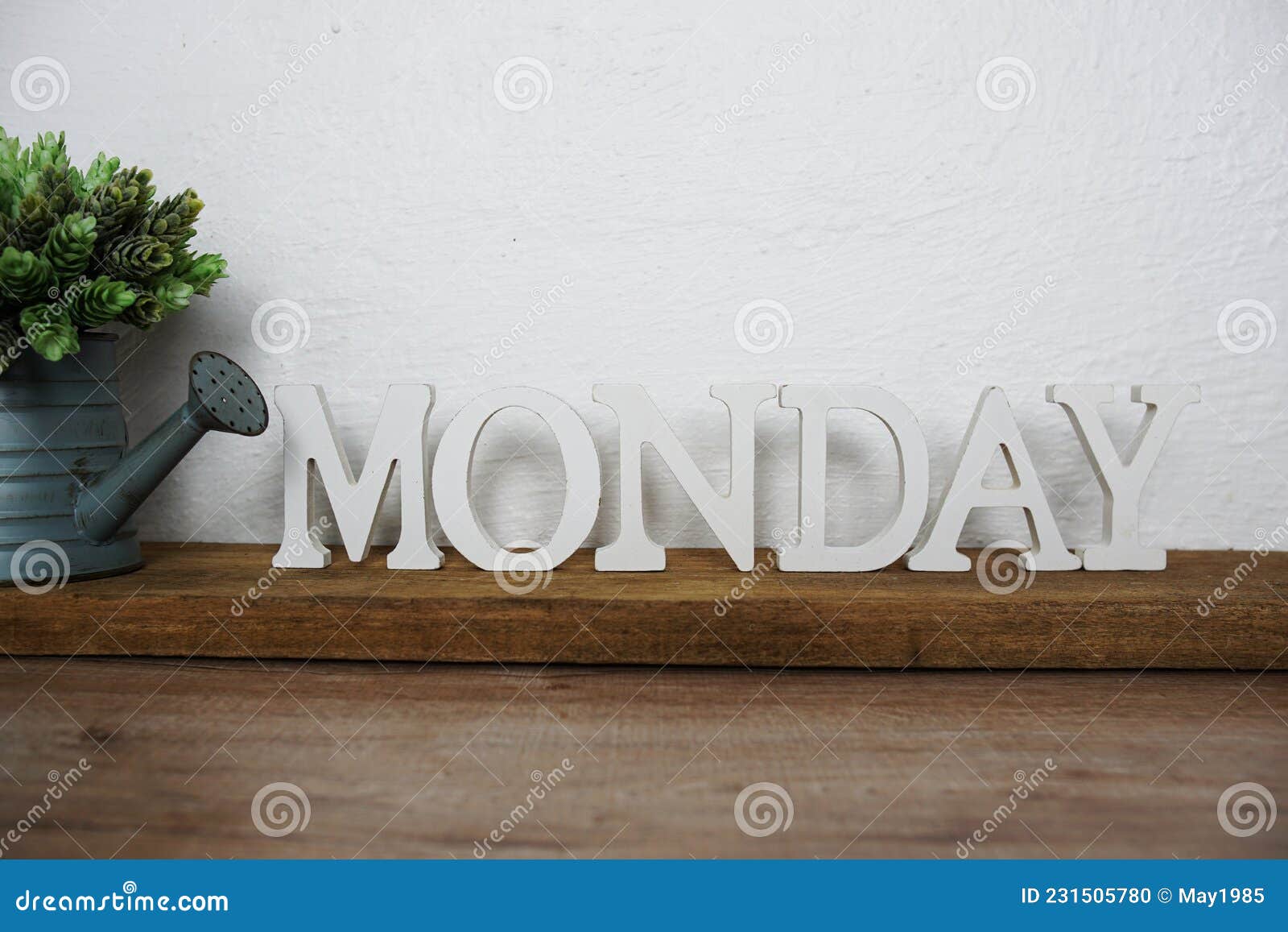 Monday Alphabet Letters on Wooden Background Stock Photo - Image of ...