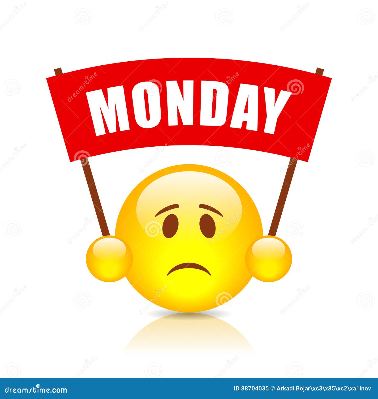 Monday banner sign stock vector. Illustration of facial - 88704035