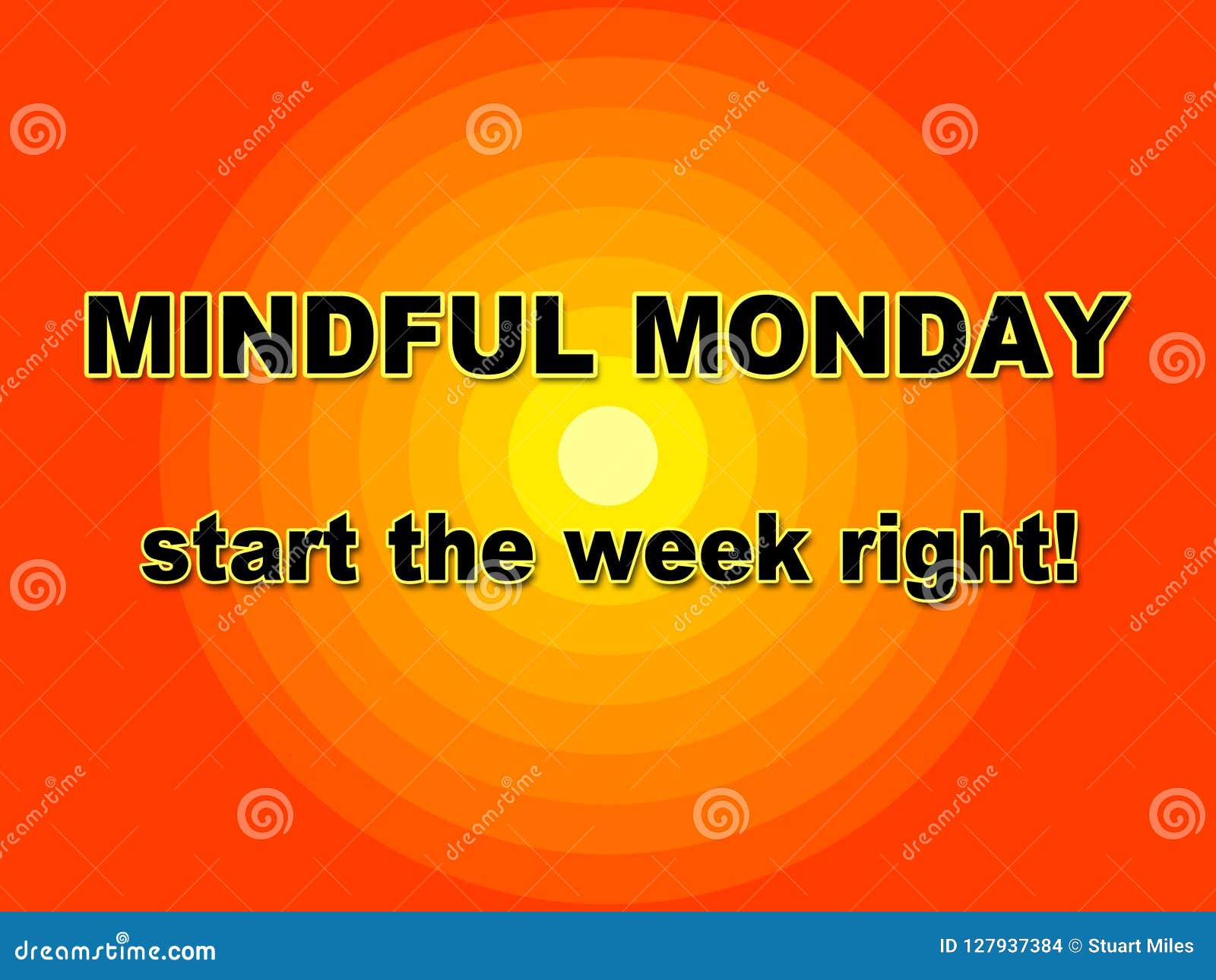 Monday Blessing Quotes - Mindful Start - 3d Illustration Stock ...