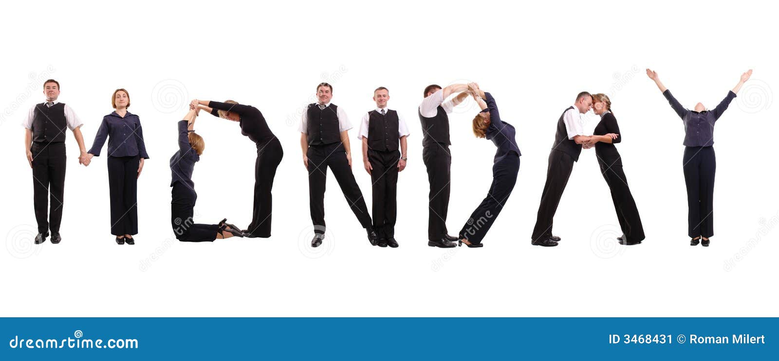 Monday business group stock image. Image of business, male - 3468431