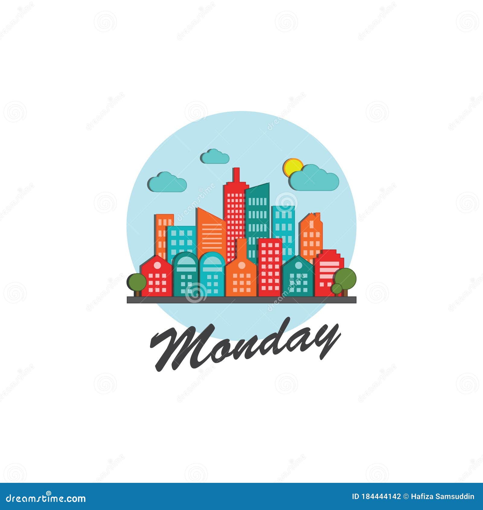 Monday Label. Vector Illustration Decorative Background Design Stock ...