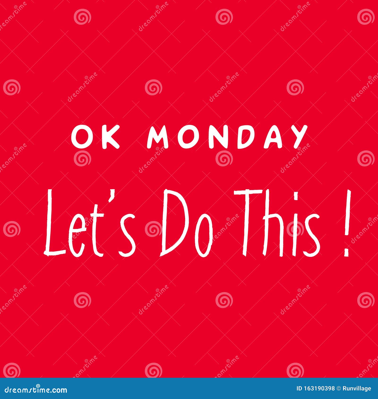 Monday...let`s Do this.. .. daily Quote with Red Color Stock ...