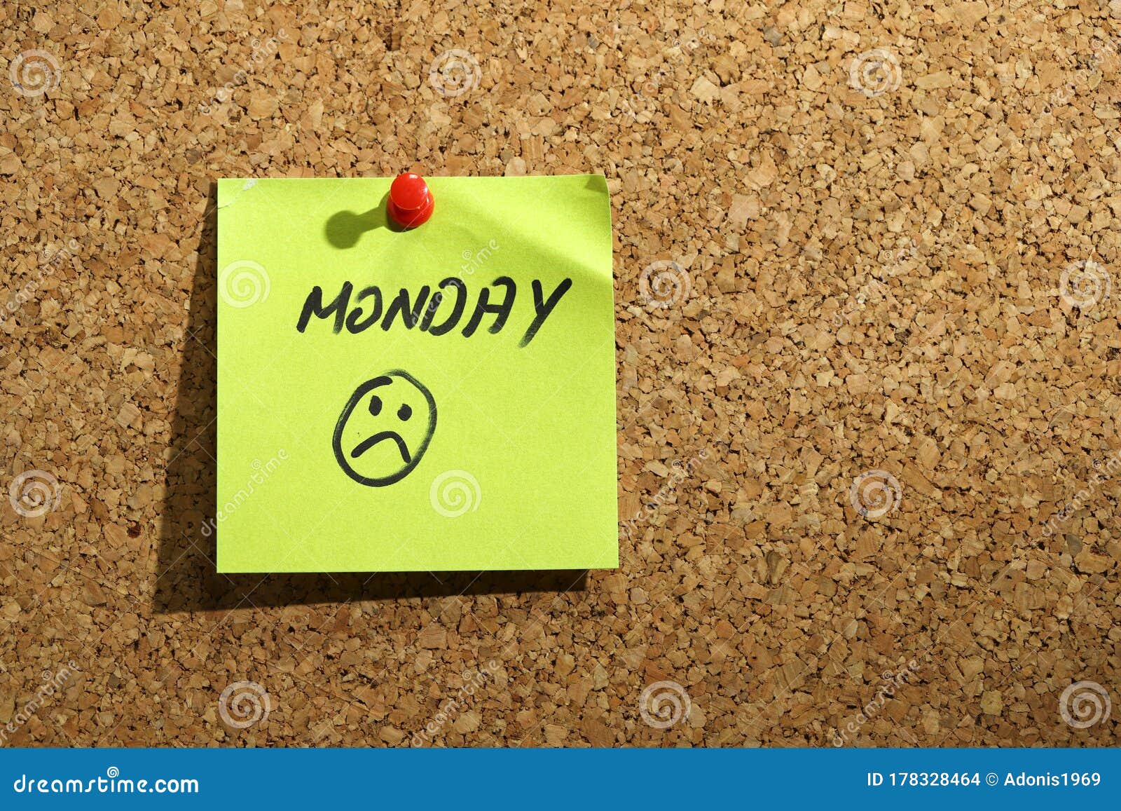 Monday post it stock photo. Image of gregorian, friday - 178328464