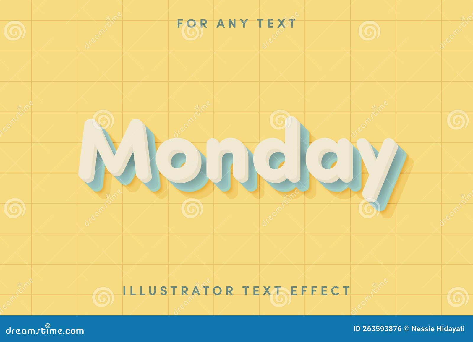 Monday Text Effect Template Editable Modern Design Stock Vector ...