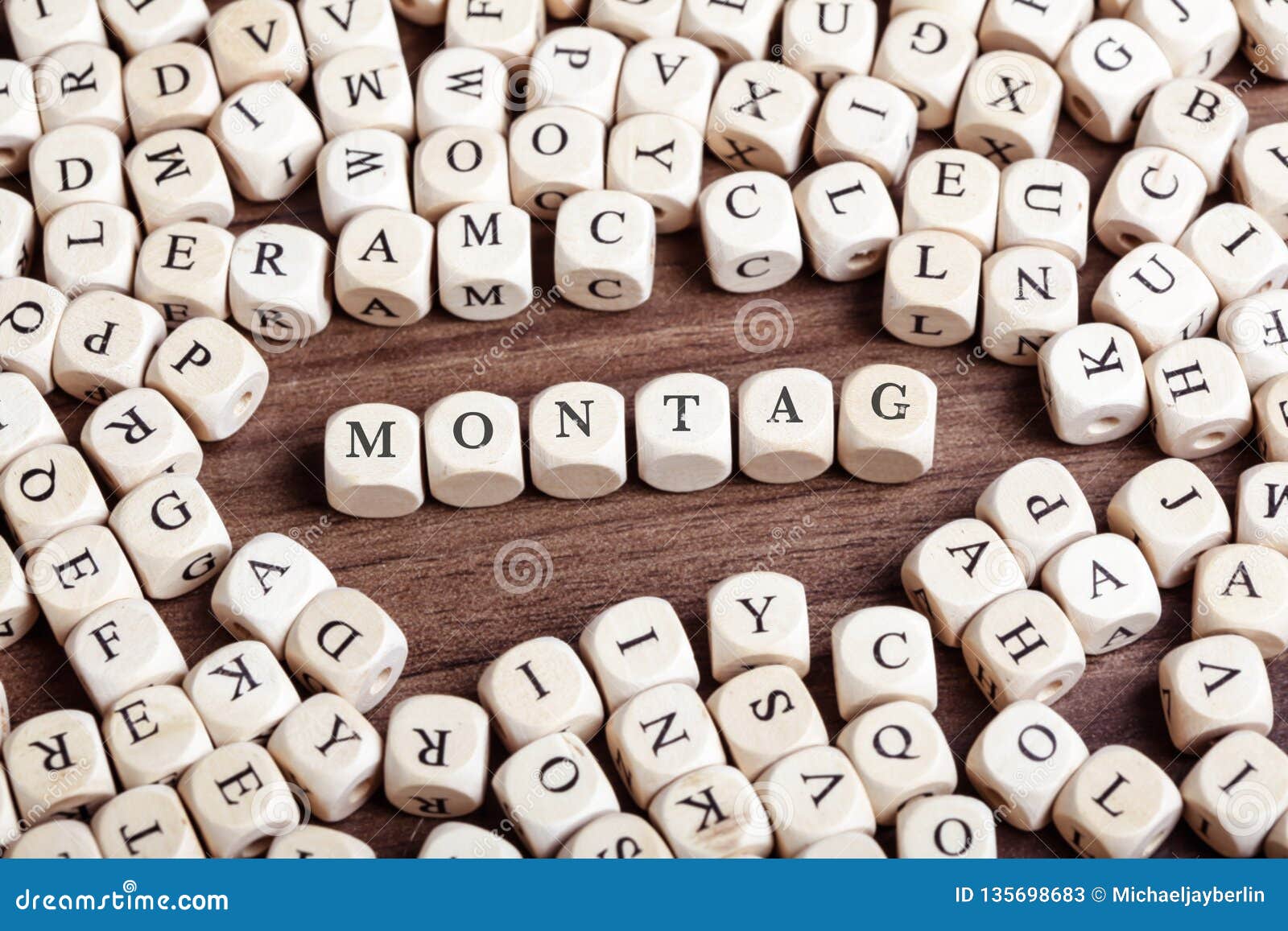 Monday Week Day in German Language Stock Image - Image of chaos, monday ...