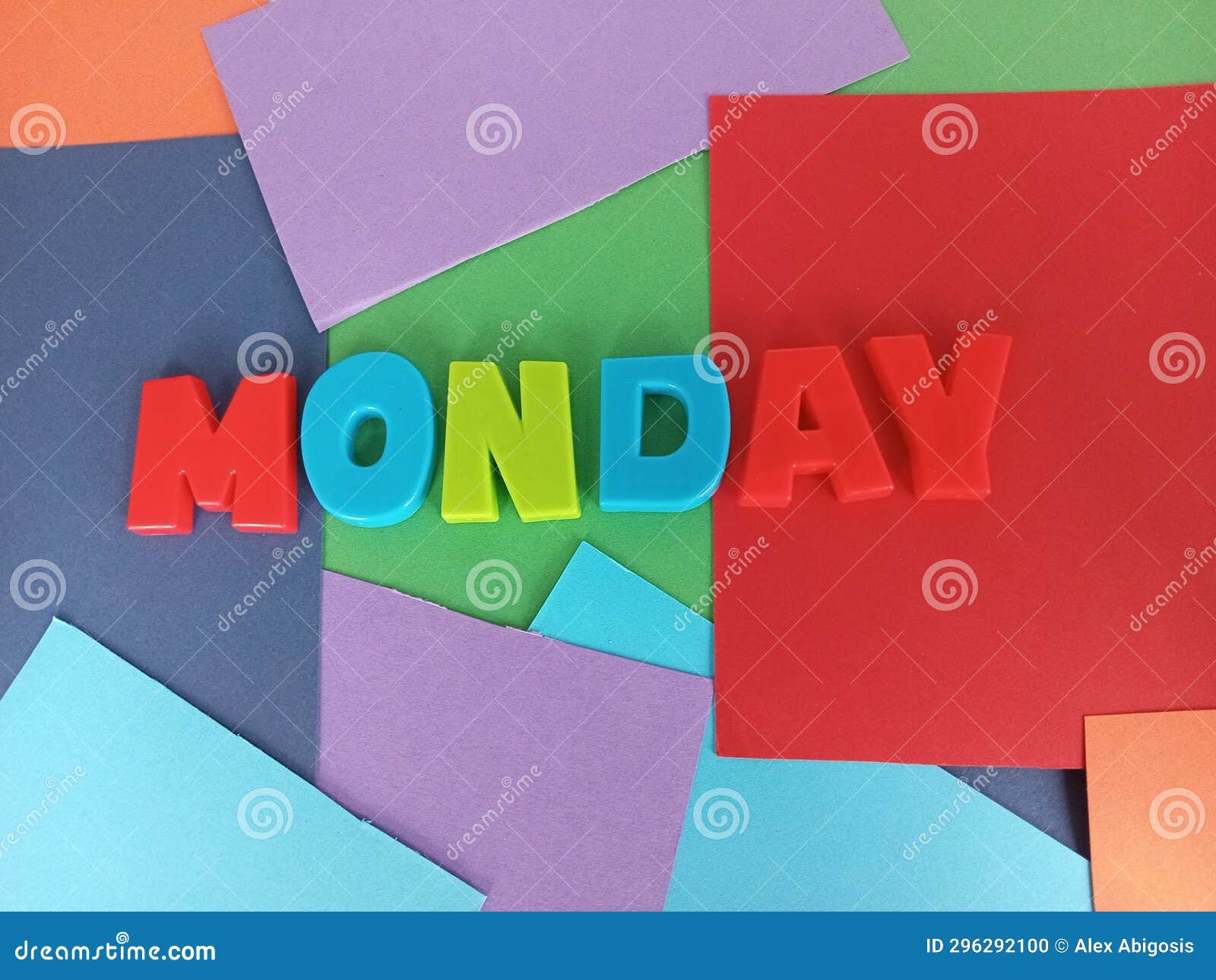 Monday Word with Colorful Letters on a Colorful Background Stock Photo ...