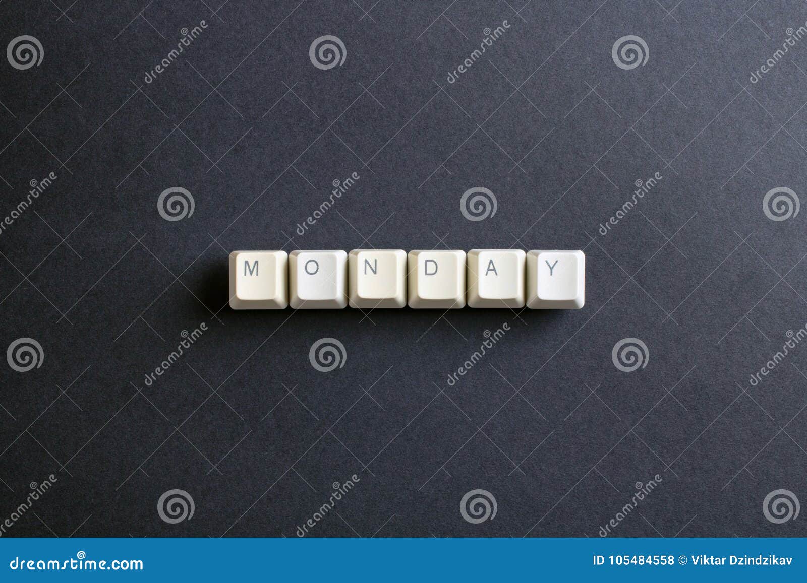 Monday Word on Computer Keys Button. Flat Lay View from Above on Stock Photo - Image of online ...