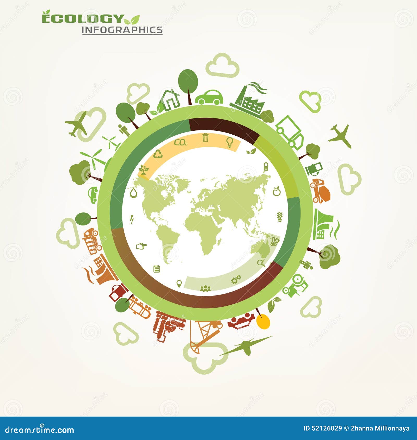 Monde, Concept Global D'écologie Illustration de Vecteur - Illustration ...