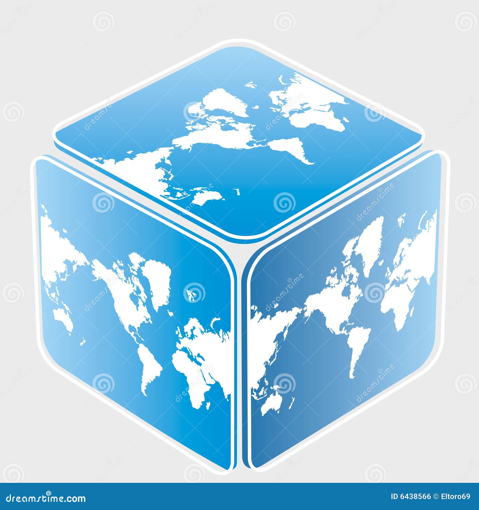 Monde de carte de cube illustration stock. Illustration of transmission ...