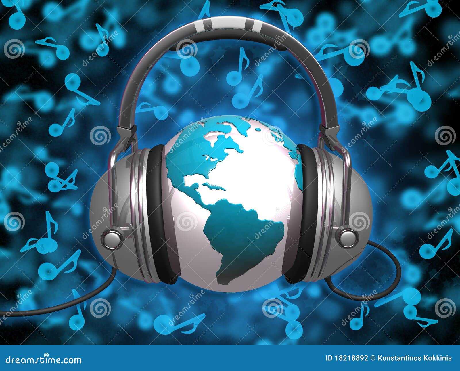 Monde de la musique illustration stock. Illustration du écoutez - 18218892