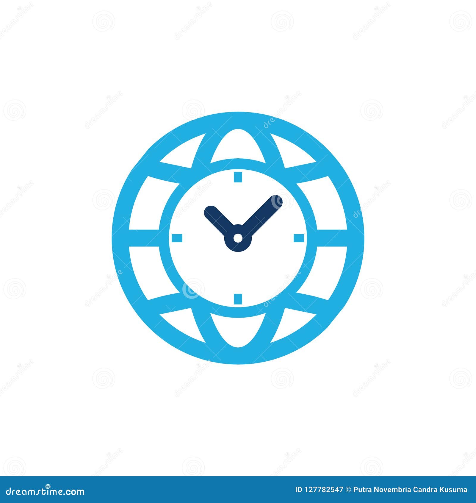 Monde Logo Icon Design De Temps Illustration de Vecteur - Illustration ...