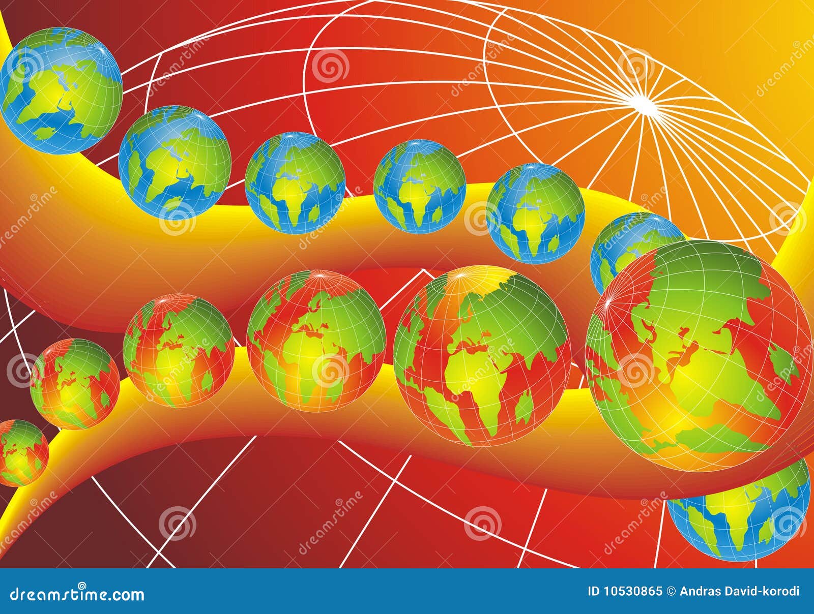 Monde moderne de globes illustration de vecteur. Illustration du effet ...
