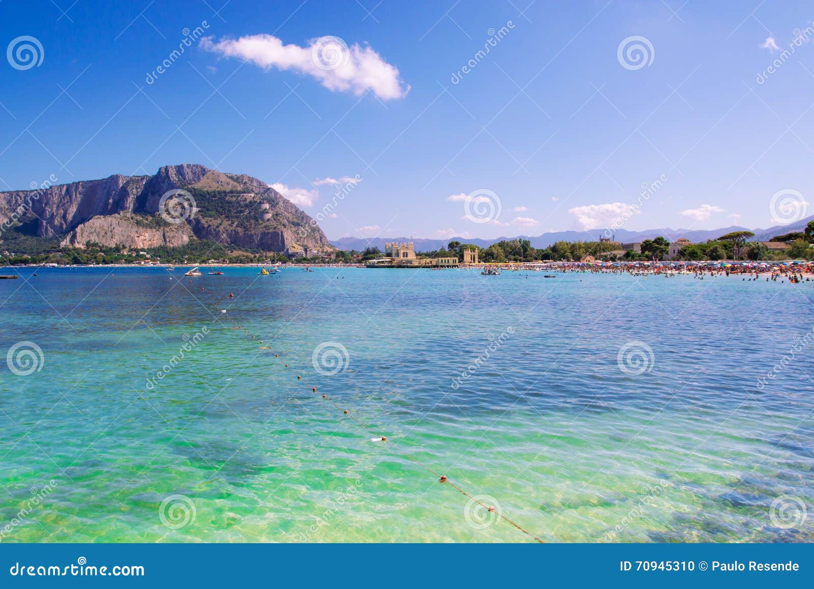 Mondello beach in Palermo stock photo. Image of italy - 70945310