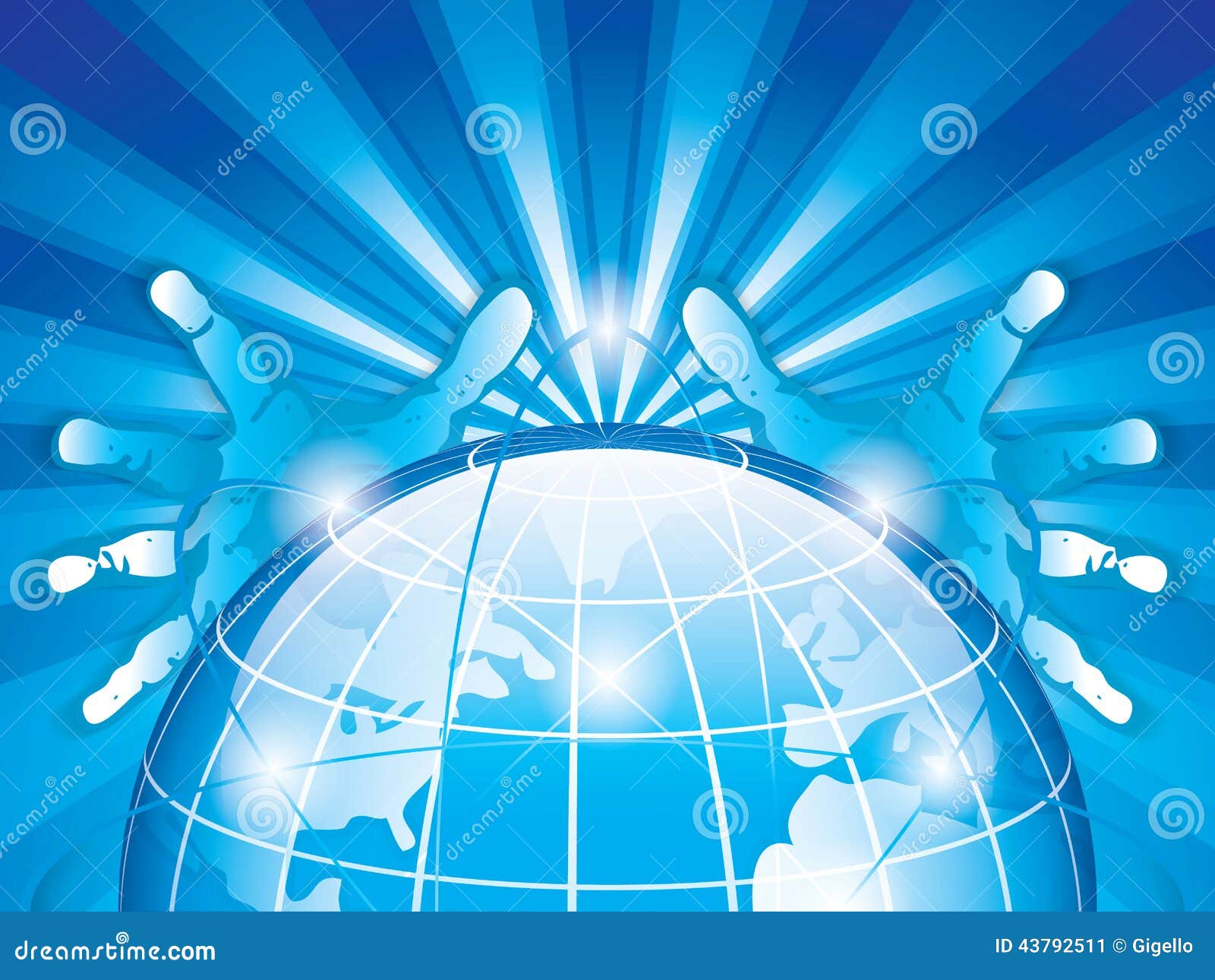 Mondo di Digital illustrazione vettoriale. Illustrazione di cura - 43792511