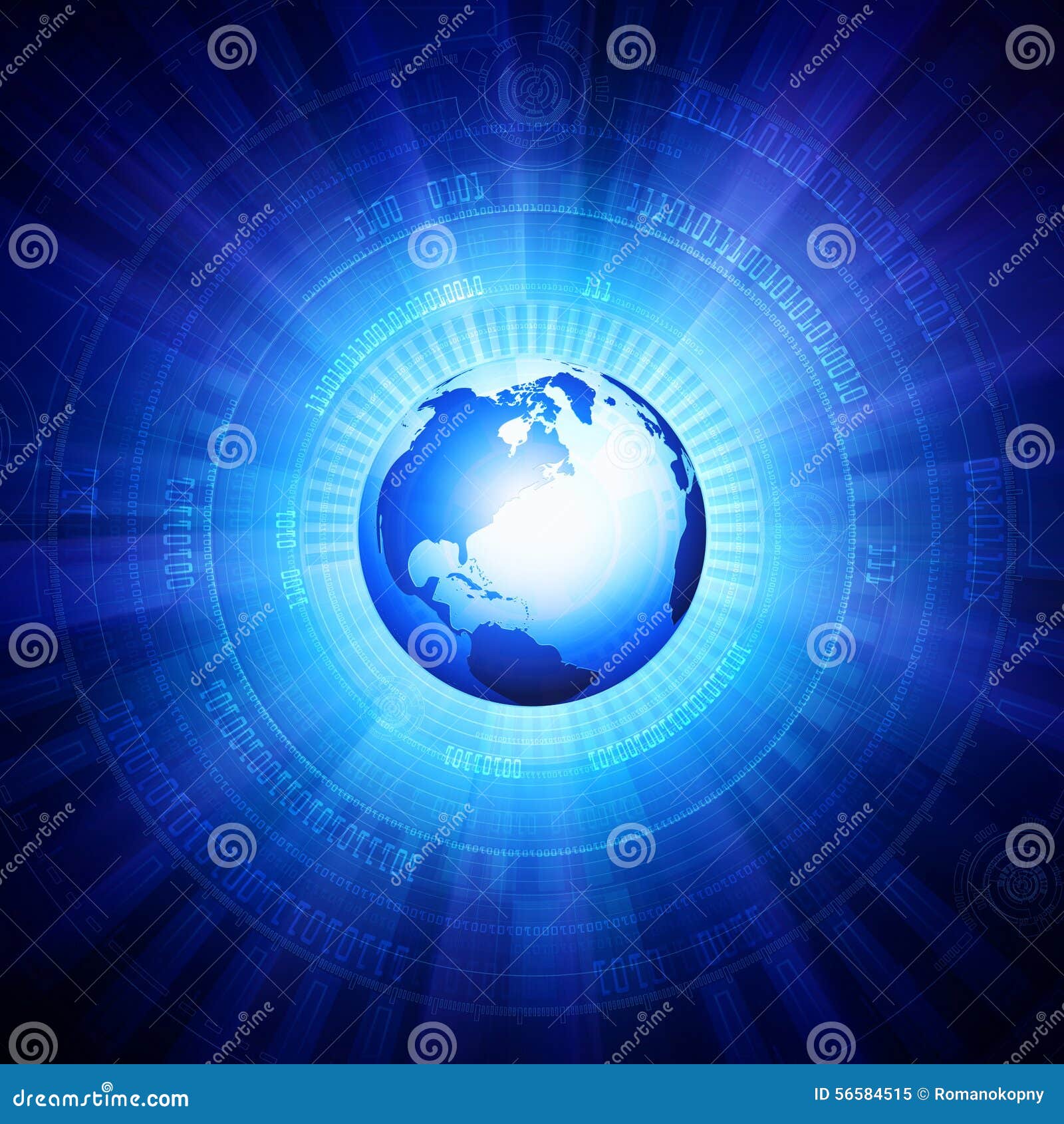 Mondo di Digital illustrazione di stock. Illustrazione di luminoso ...