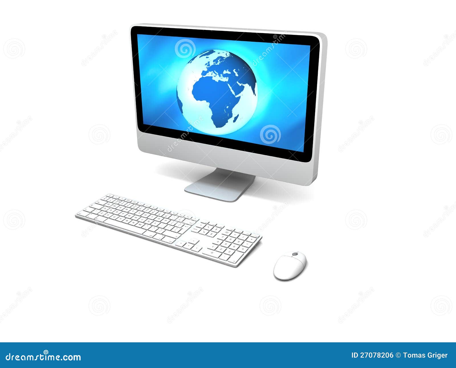 Mondo Sullo Schermo Di Computer Fotografia Editoriale - Illustrazione ...