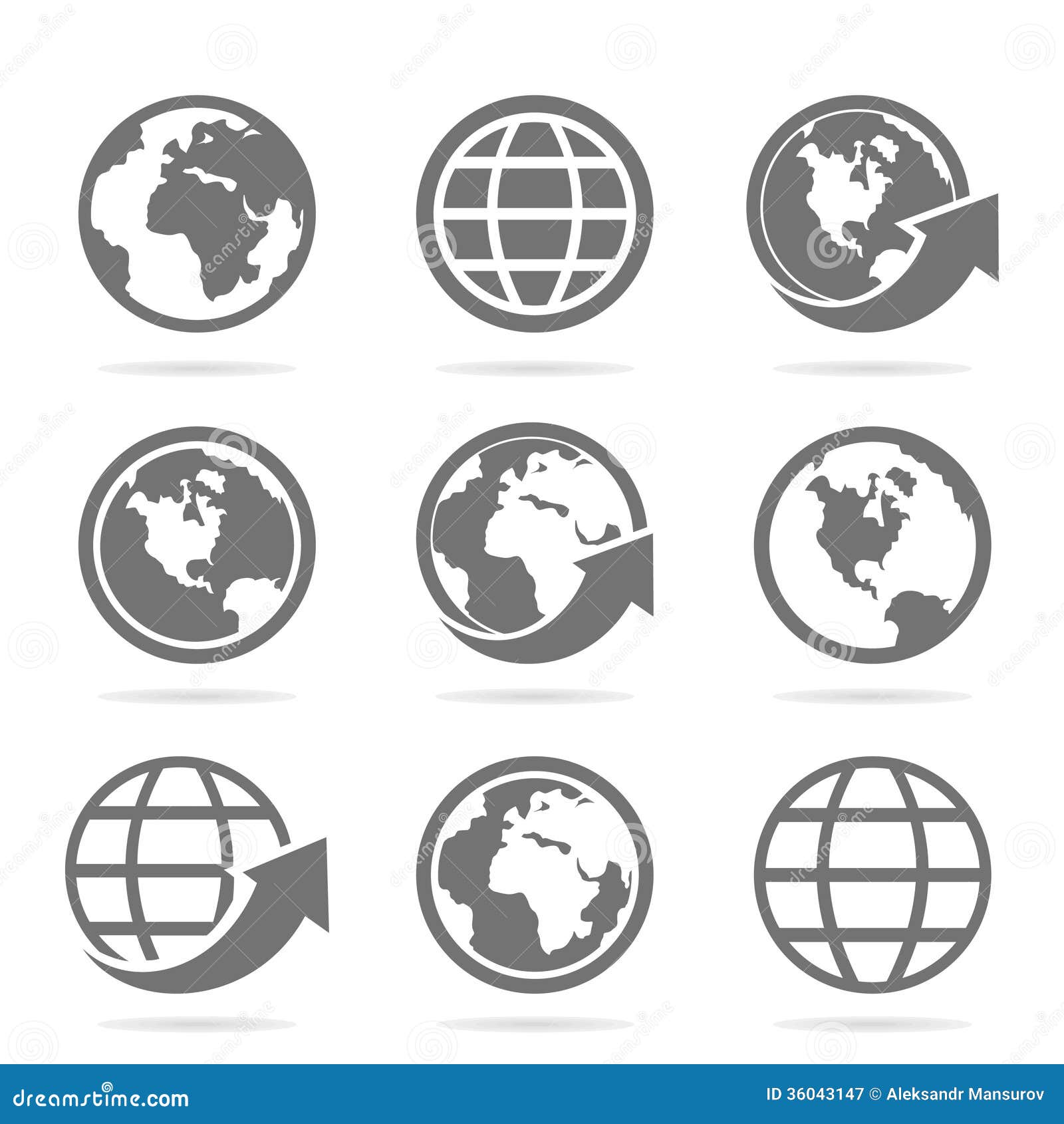 Mondo un'icona illustrazione vettoriale. Illustrazione di terra - 36043147