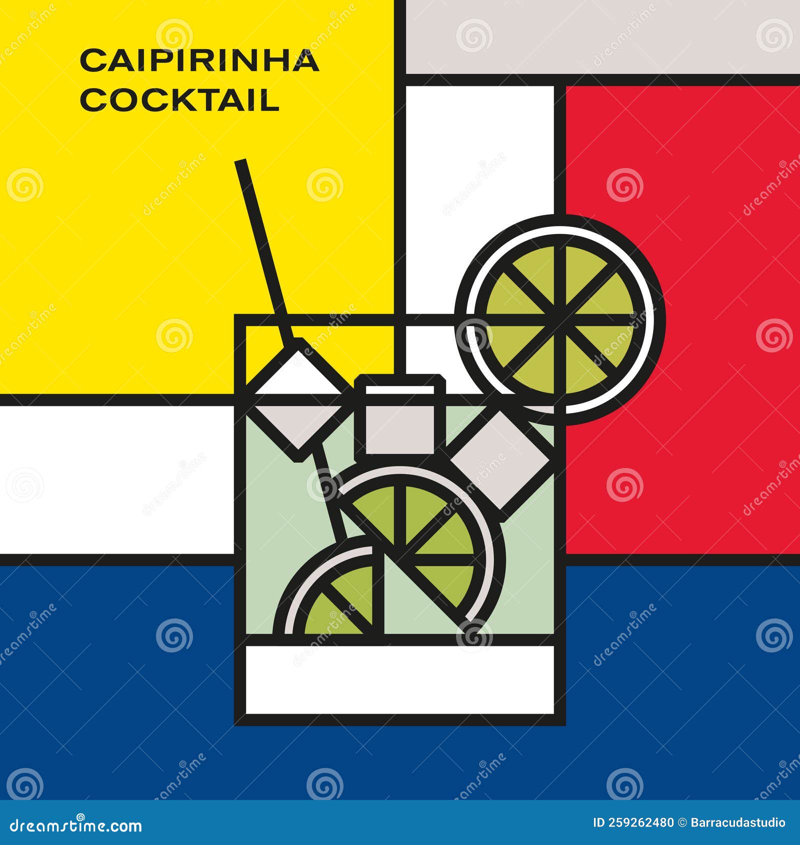 Caipirinha Cocktail in Old Fashioned Glass with Lime Wedges and ...