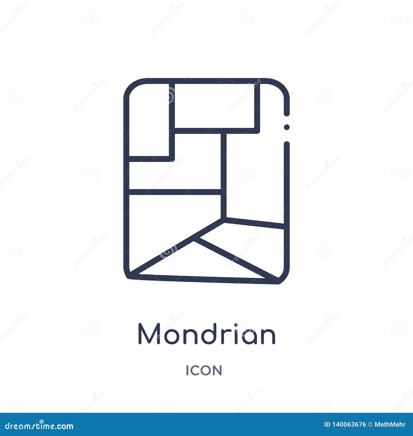 Mondrian Icon. Trendy Mondrian Logo Concept On White Background Cartoon ...