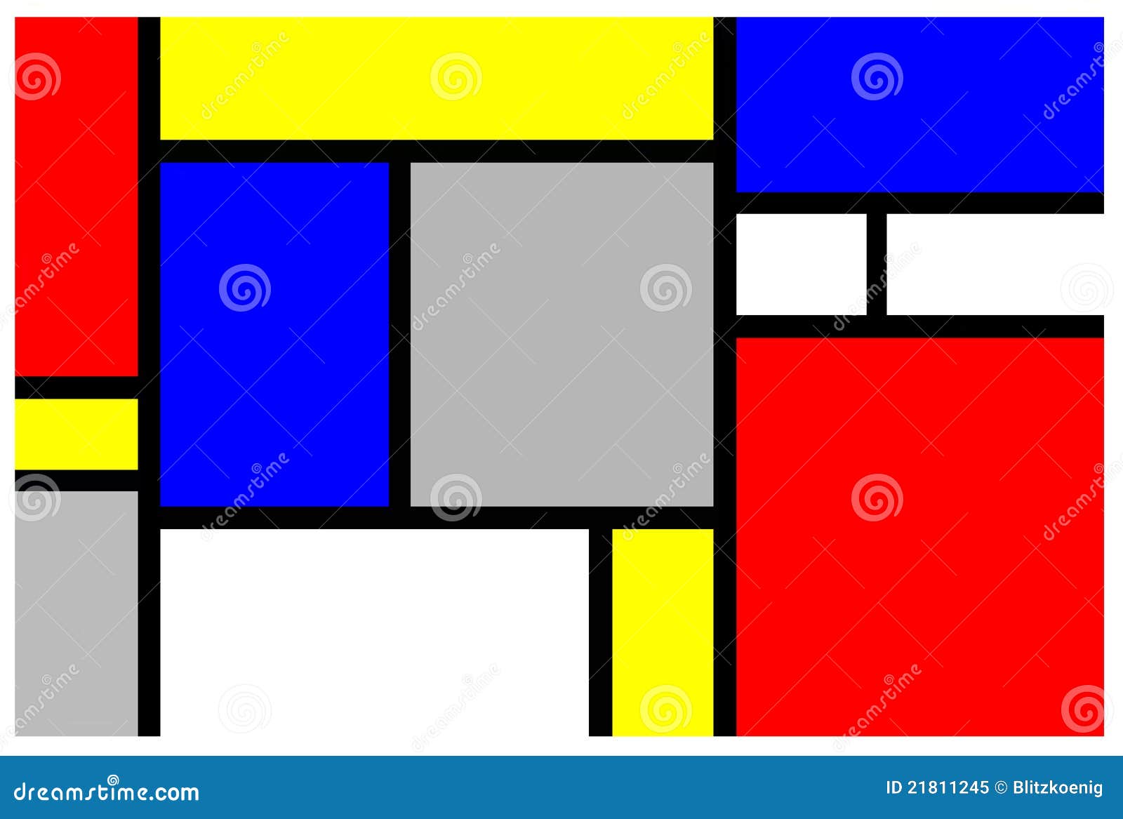 Mondrian Inspired Art Royalty-Free Illustration | CartoonDealer.com ...