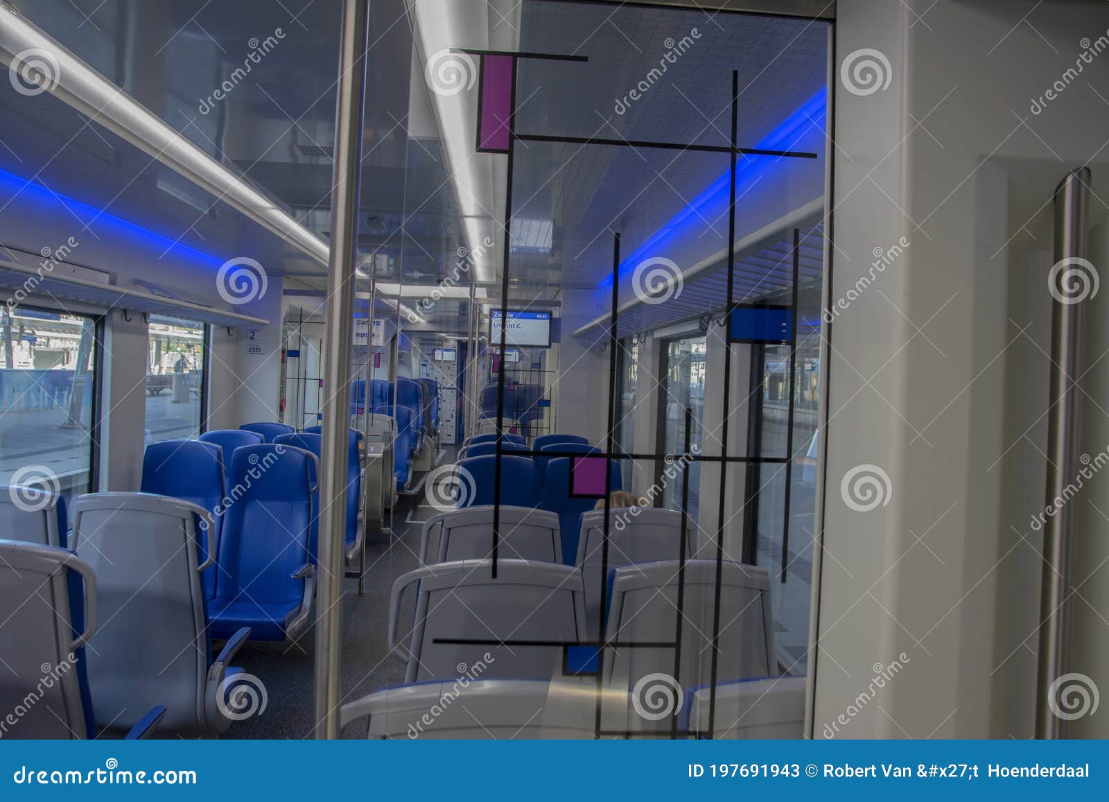 Interior Of Intercity Bus In Russia. Business Class Intercity Bus ...