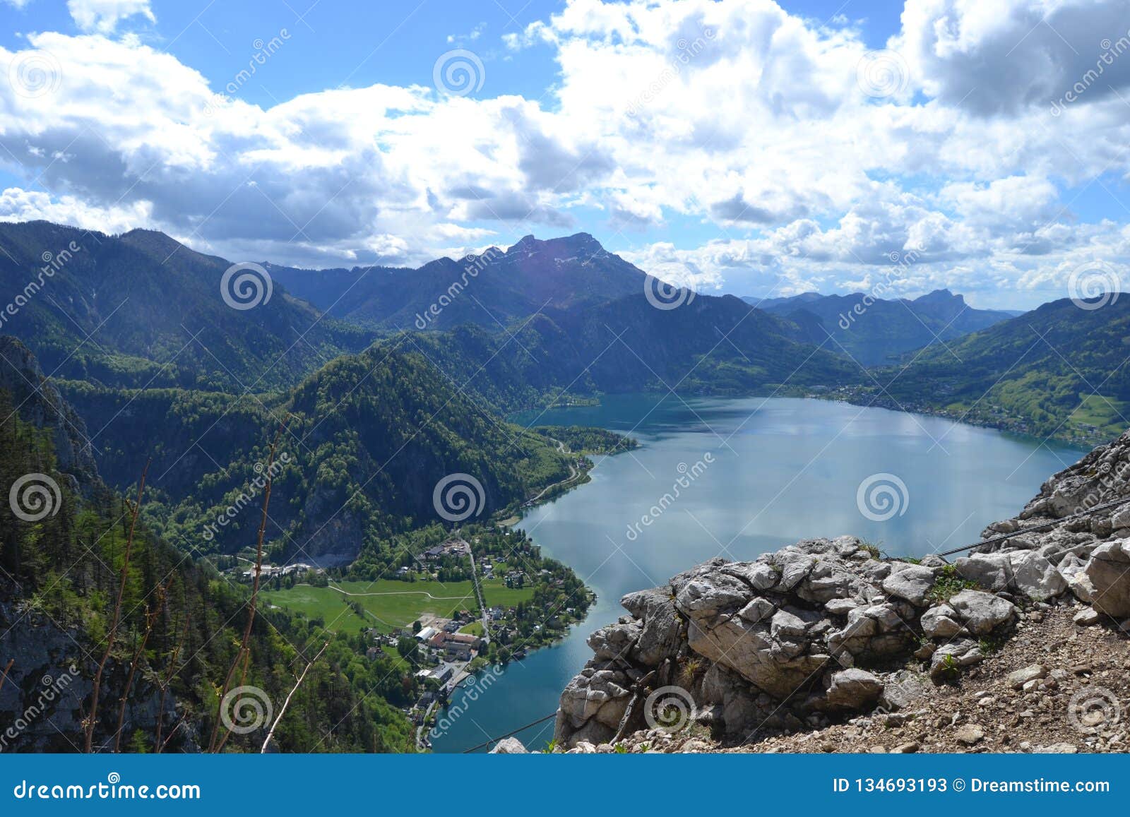 Mondsee in Austria stock image. Image of summer, nice - 134693193