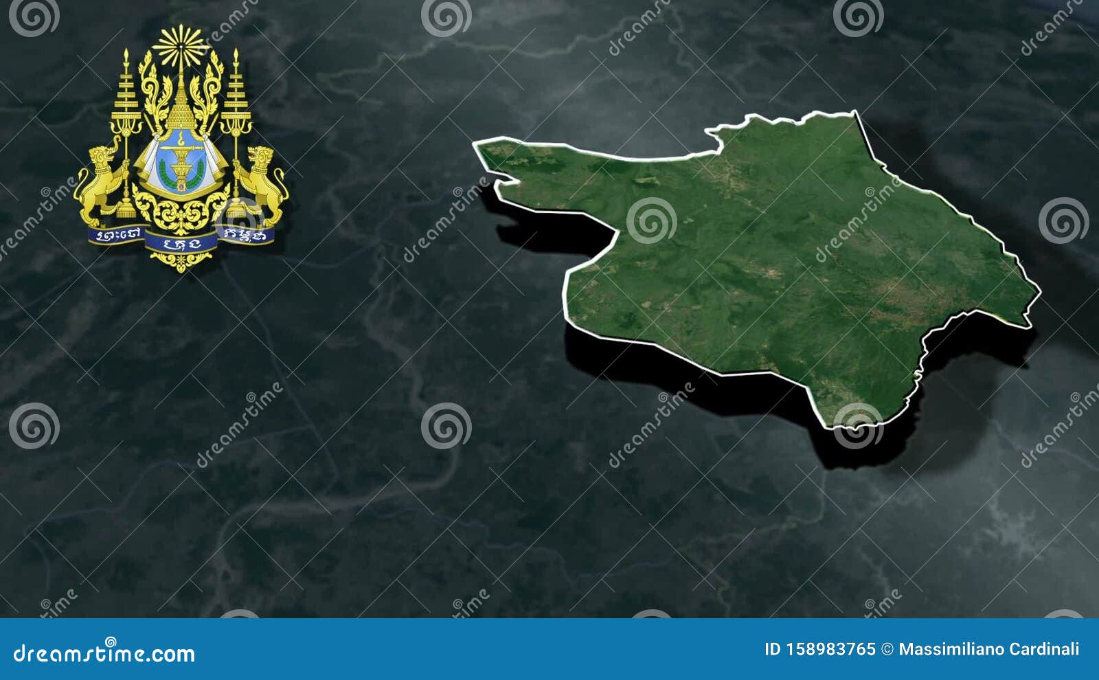 Mondulkiri - Physical Map of the Globe Animation Map Stock Video ...