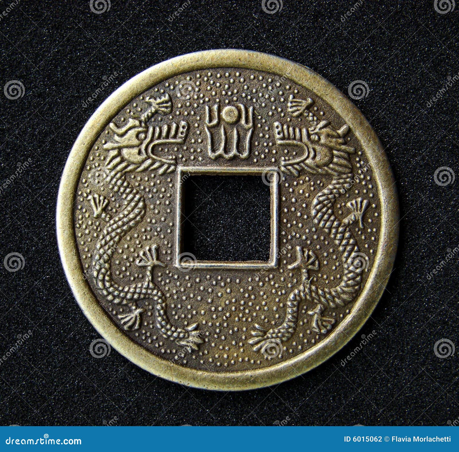 Moneda China Del Shui Del Feng Foto de archivo - Imagen de antigüedad ...