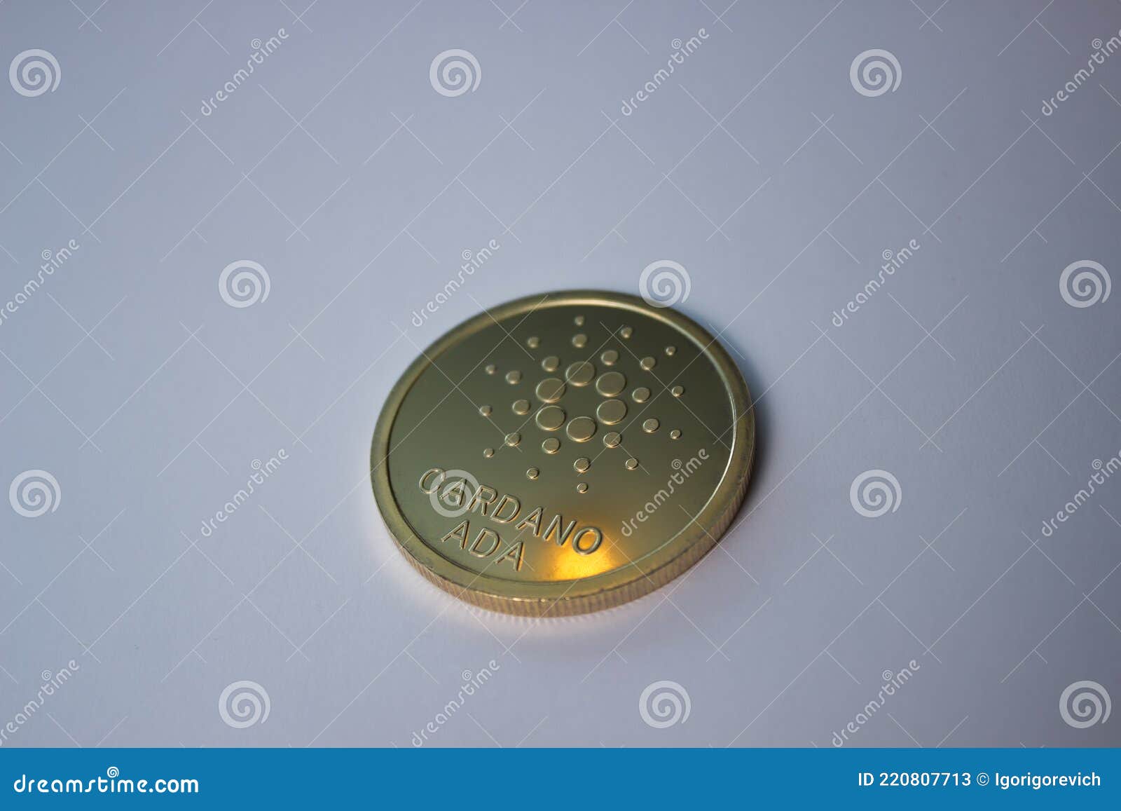Moneda Criptomoneda Cardano Ada Foto de archivo editorial - Imagen de ...