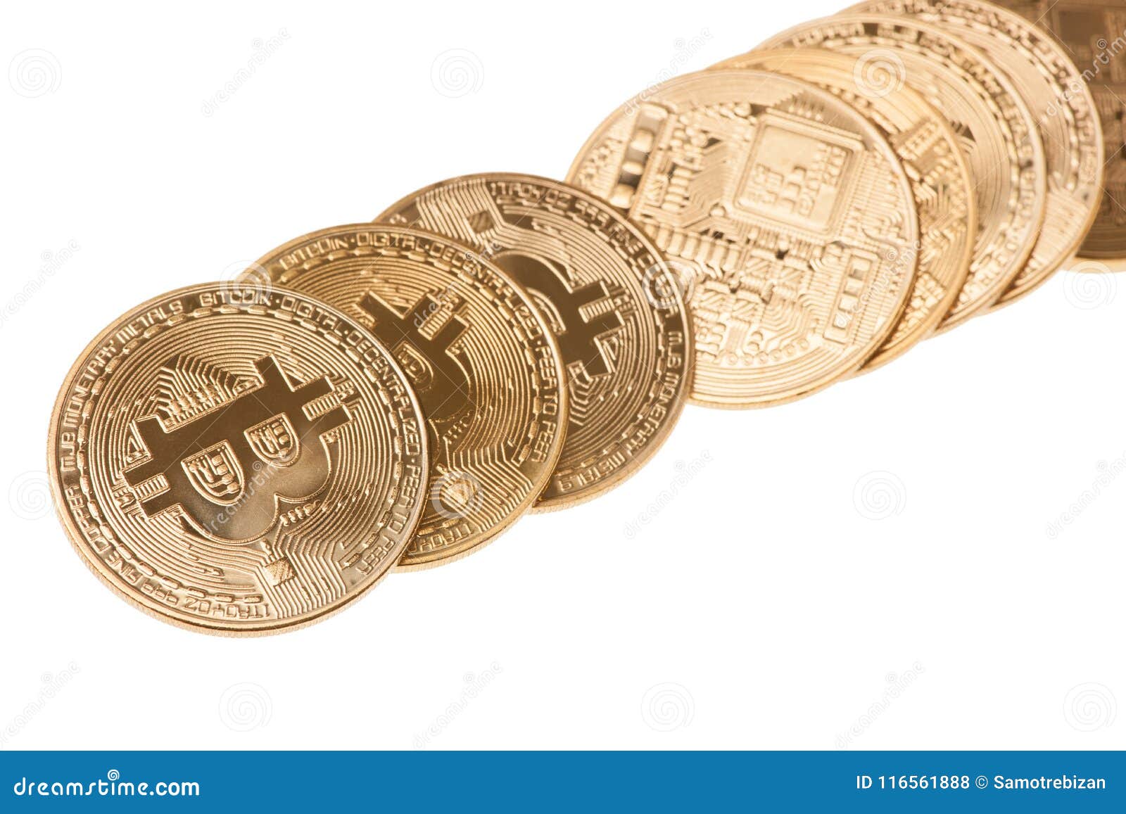 Moneda Crypto Bitcoin Aislado Sobre El Fondo Blanco Foto de archivo ...