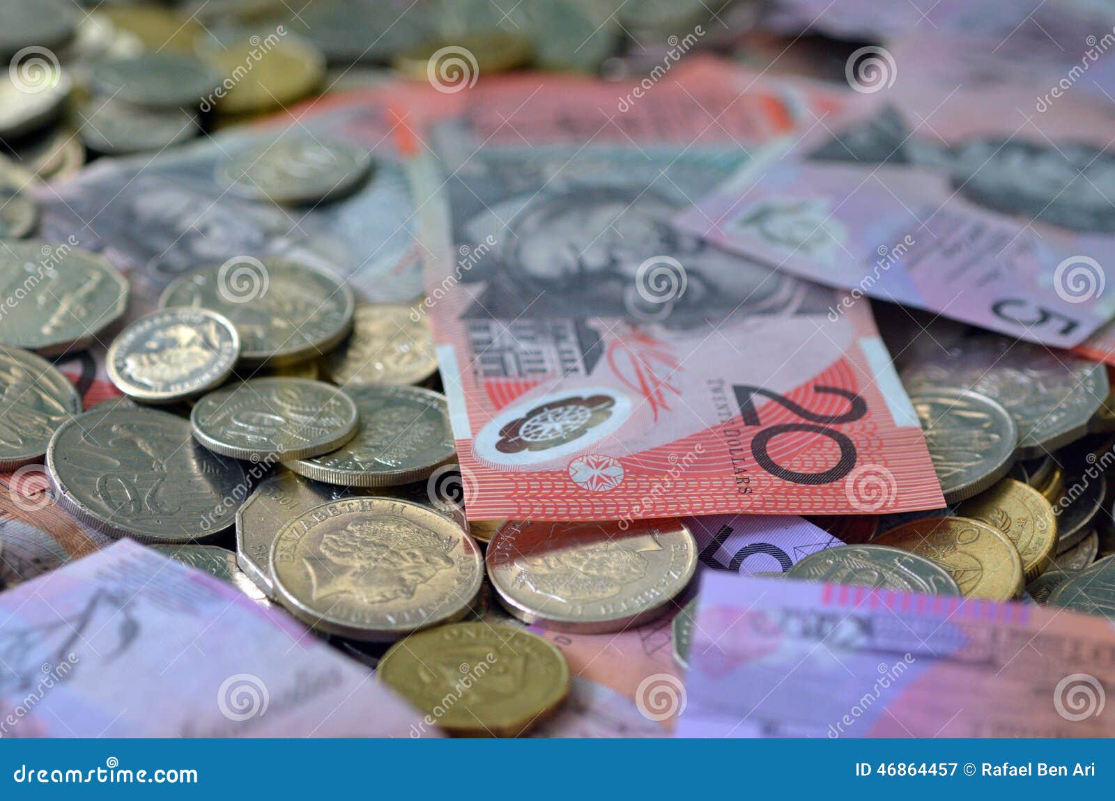 Moneda De Australia - Dinero Australiano Imagen de archivo - Imagen de ...