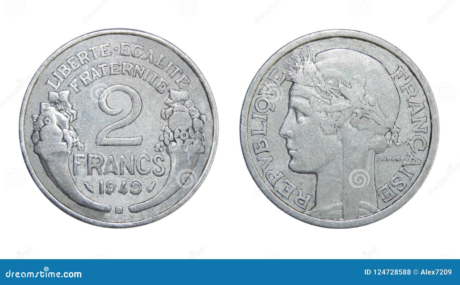 Moneda De Francia 2 Francos Foto de archivo - Imagen de moneda, francia ...