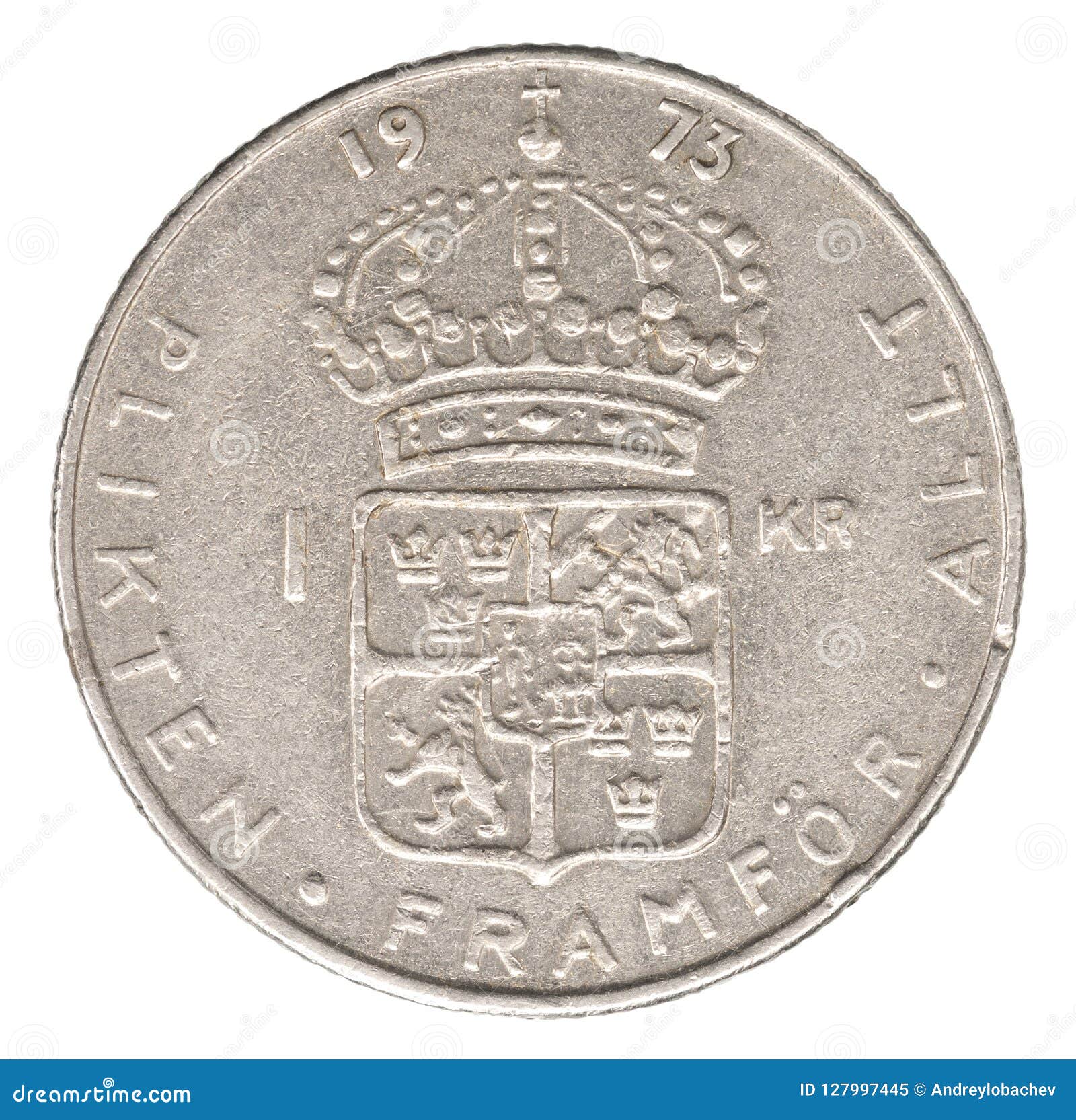 Moneda de la corona sueca imagen de archivo. Imagen de redondo - 127997445