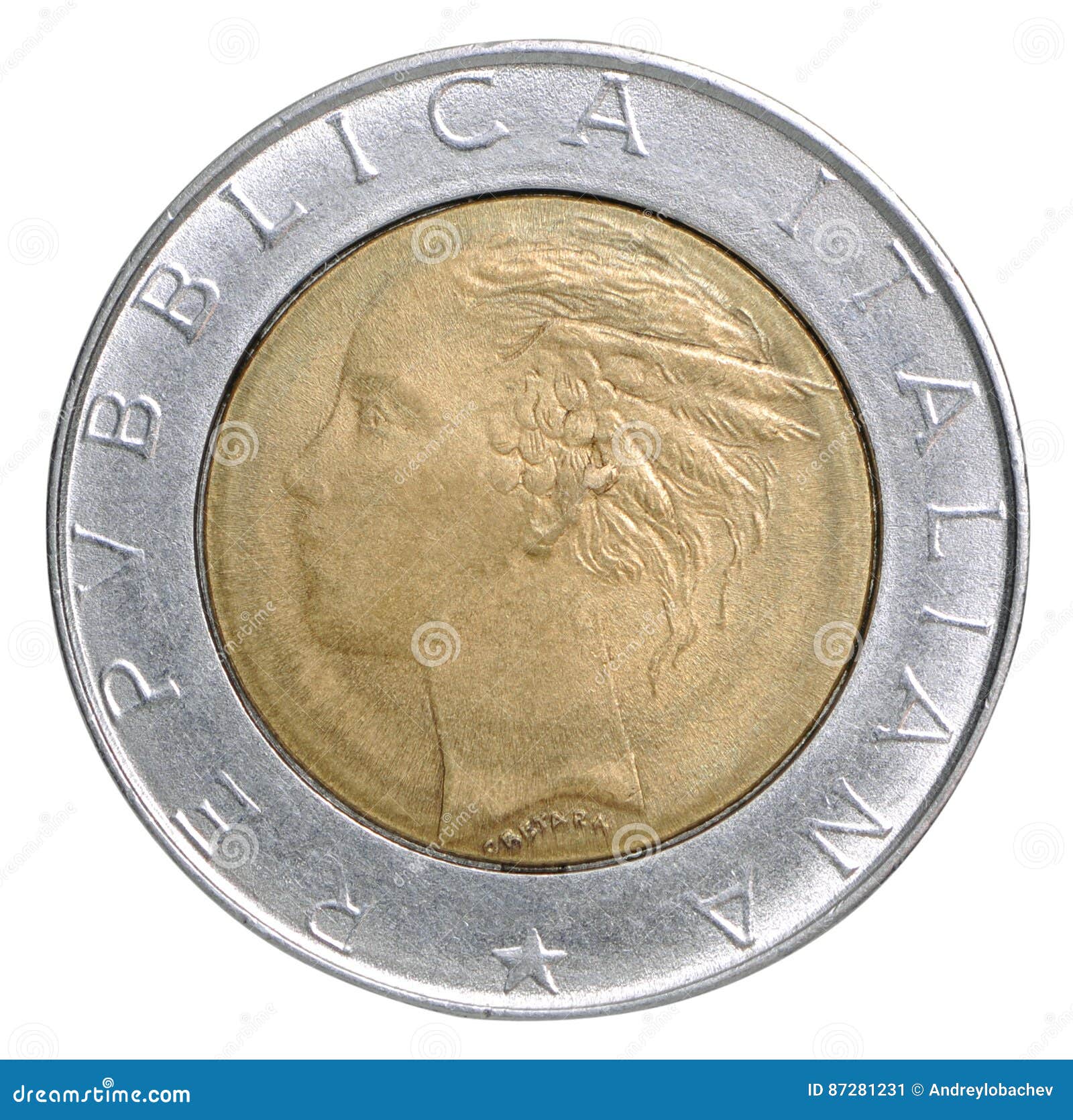 Moneda de la lira italiana imagen de archivo. Imagen de descuento ...