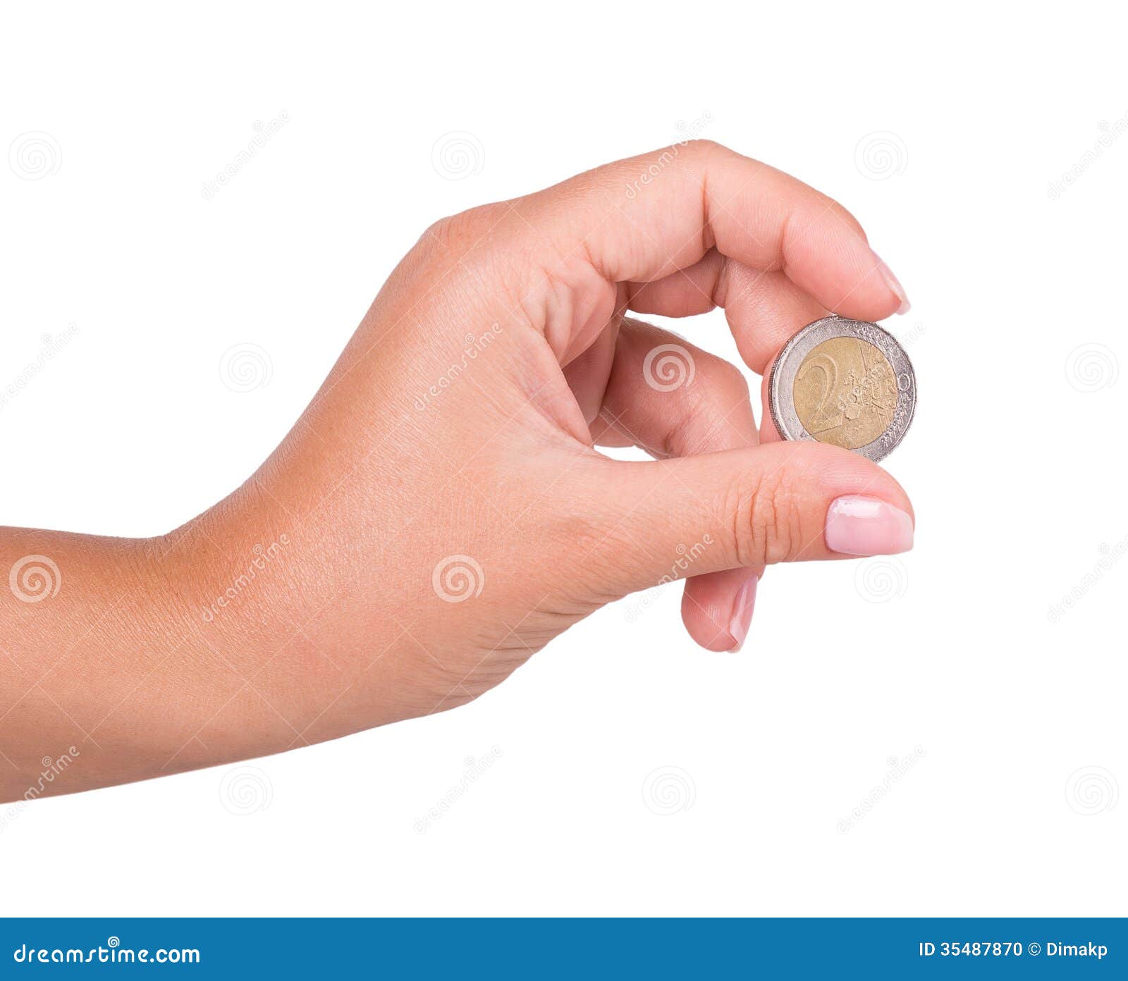 Moneda de la mano foto de archivo. Imagen de financiero - 35487870