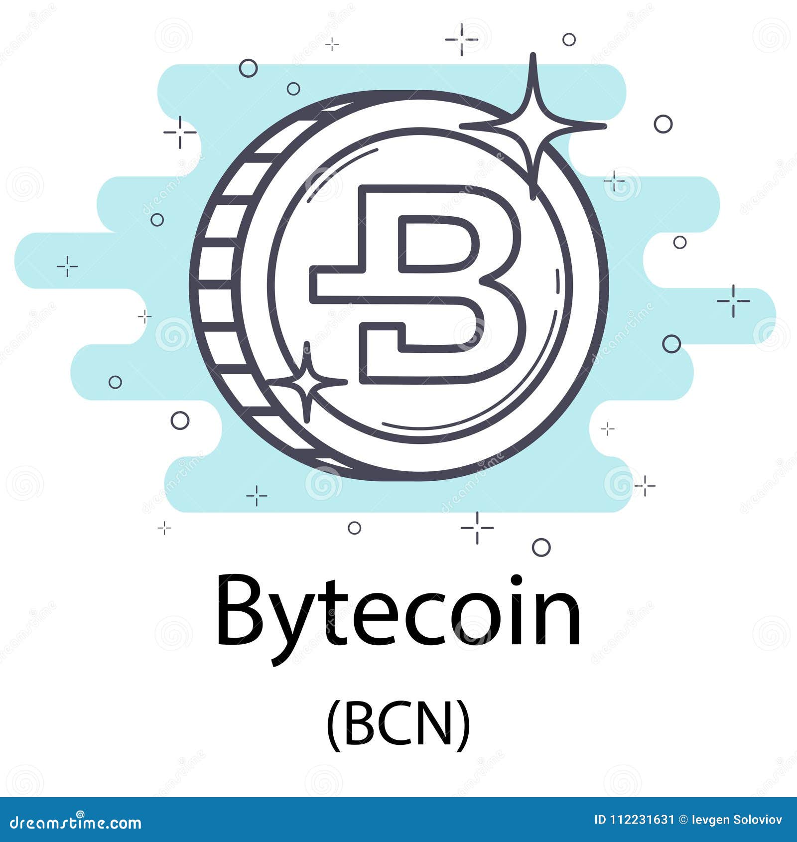 Moneda Del Esquema De Bytecoin Ilustración del Vector - Ilustración de ...